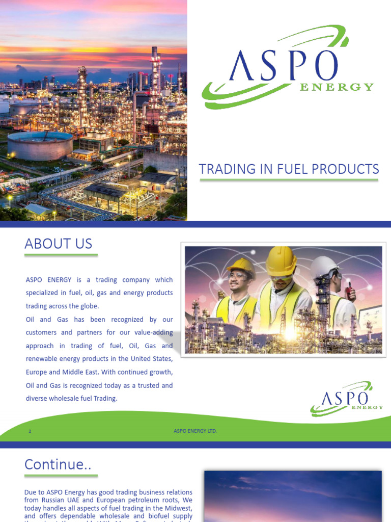 ASPO ENERGY FUEL PRODUCTS PRESENTATION | PDF | Diesel Fuel | Fuel Oil