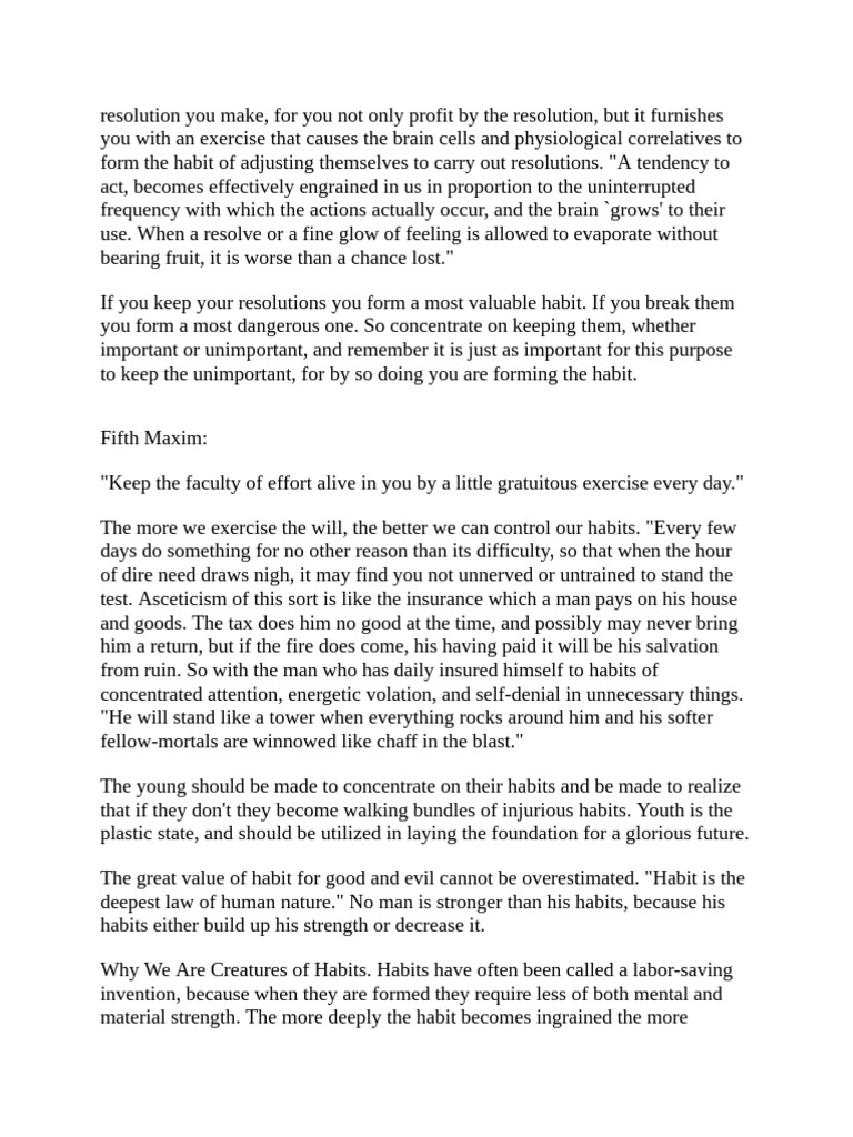 The Power of Concentration Part21 | PDF | Habits