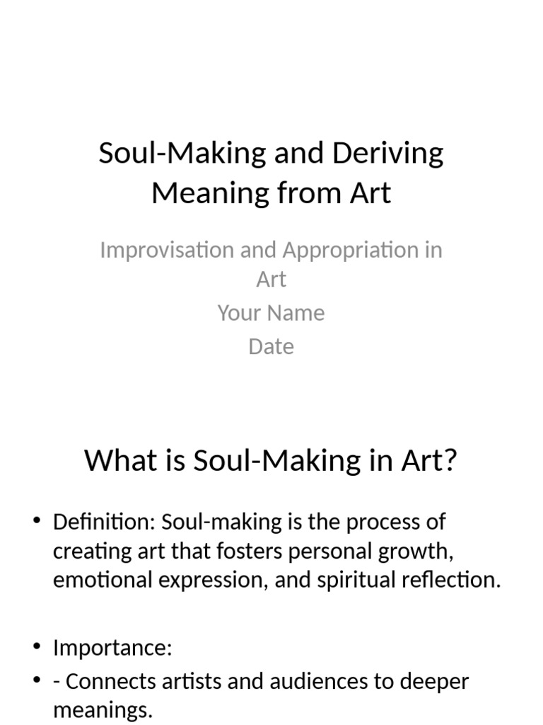 Soul Making and Art | PDF