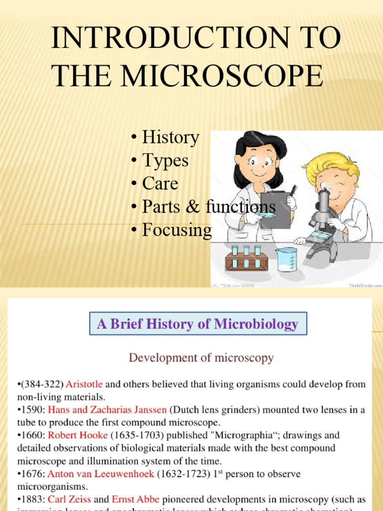 LESSON 1 ABOUT MICROSCOPY | PDF | Microscope | Optics
