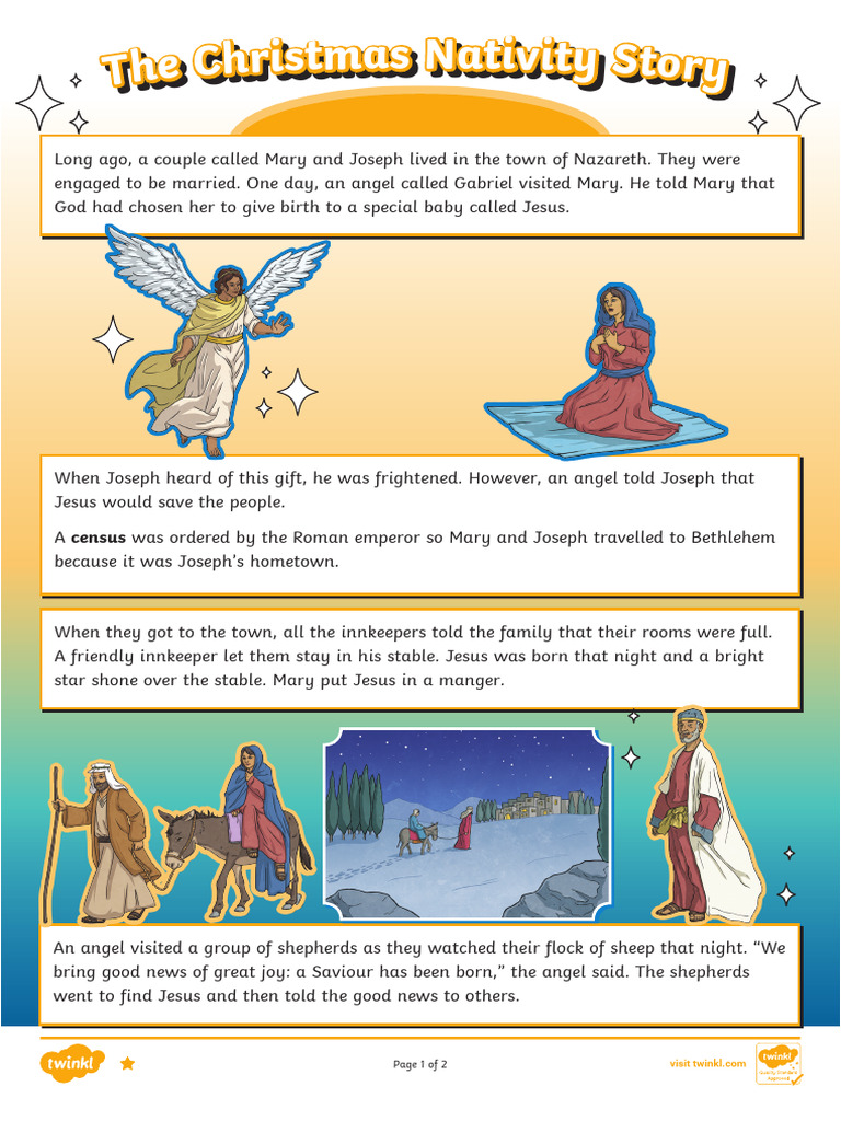 the christmas nativity story differentiated reading comprehension ...