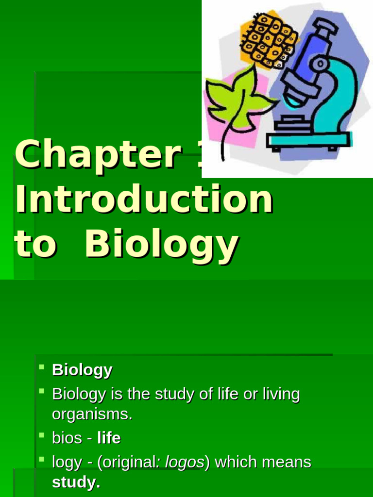 Chapter 1 Intro To Biology | PDF