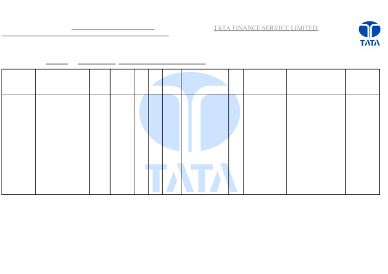 Tata Group Loan Application Form | PDF