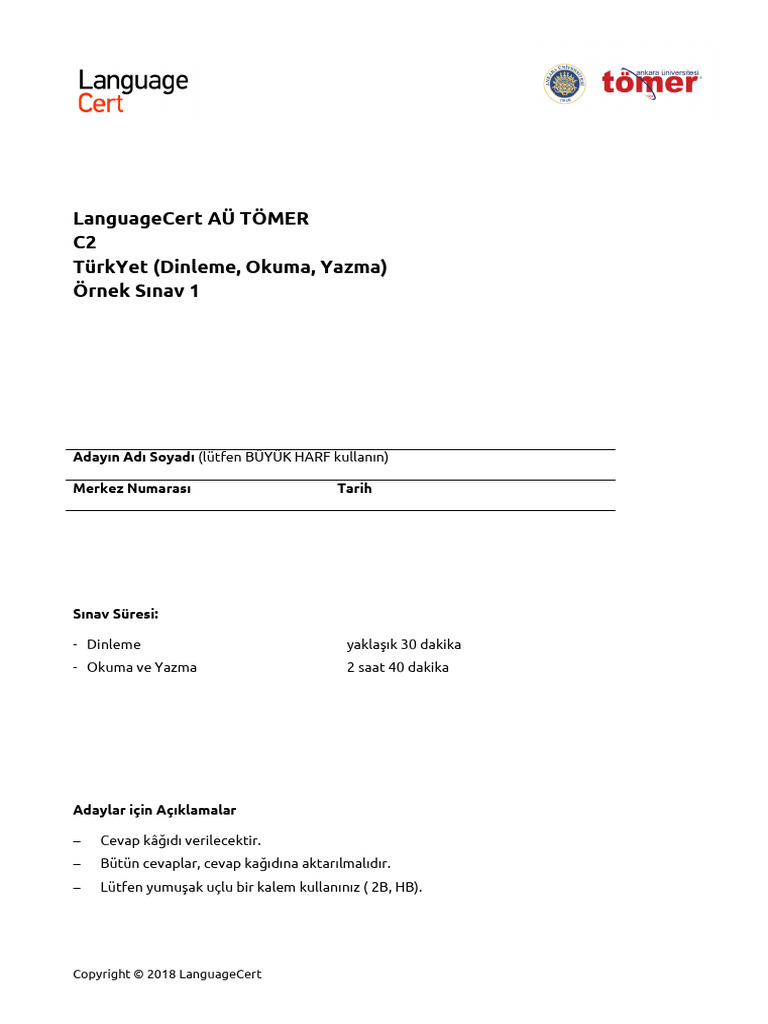 C2 Practice Paper Tomer | PDF