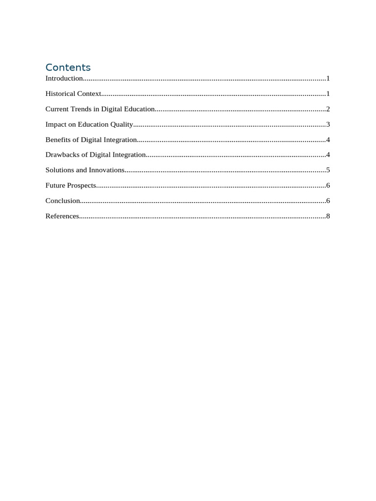 How Does The Integration of Digital World Affect Education Quality | PDF | Educational ...