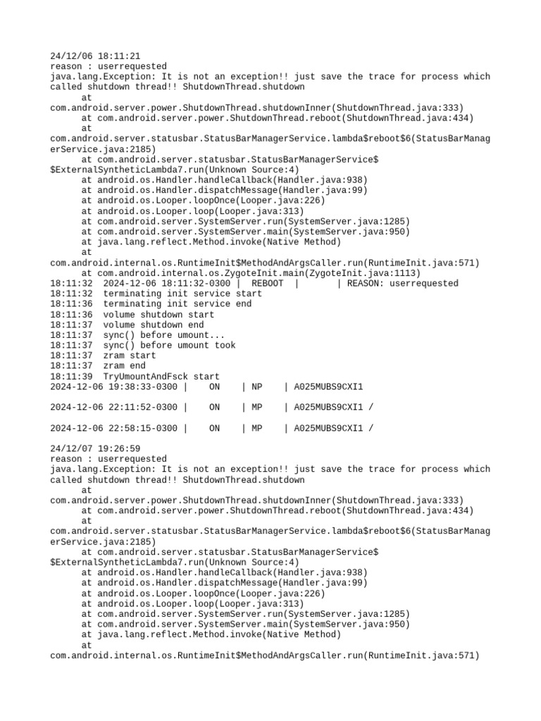 Power Off Reset Reason Backup | PDF | Java (Programming Language) | Java Platform