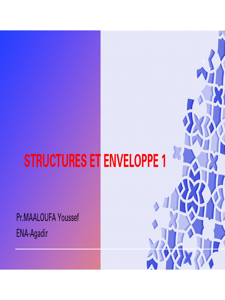 Chapitre 3 Evulation Des Charges Et Ses Formes Induit Sur La Strcuture -Chapitre 4 Les Fonction ...