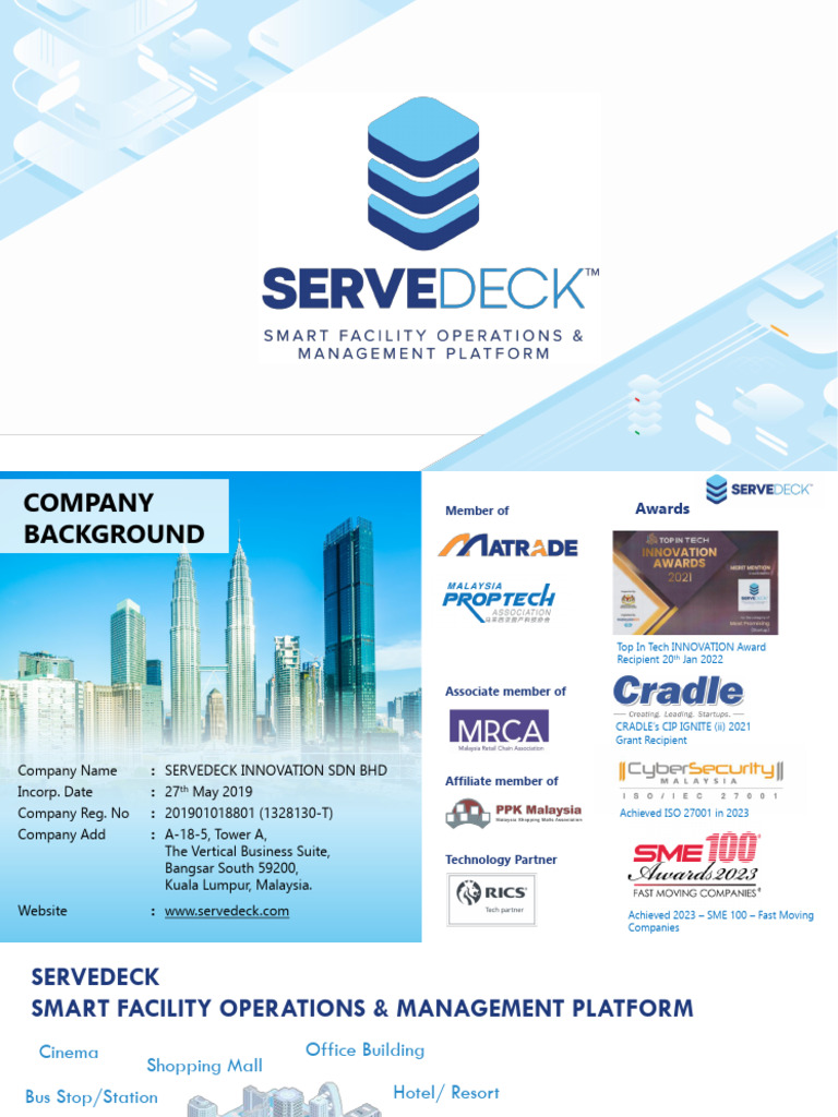 ServeDeck_Smart Facility Operations Platform_2024 | PDF | Internet Of ...