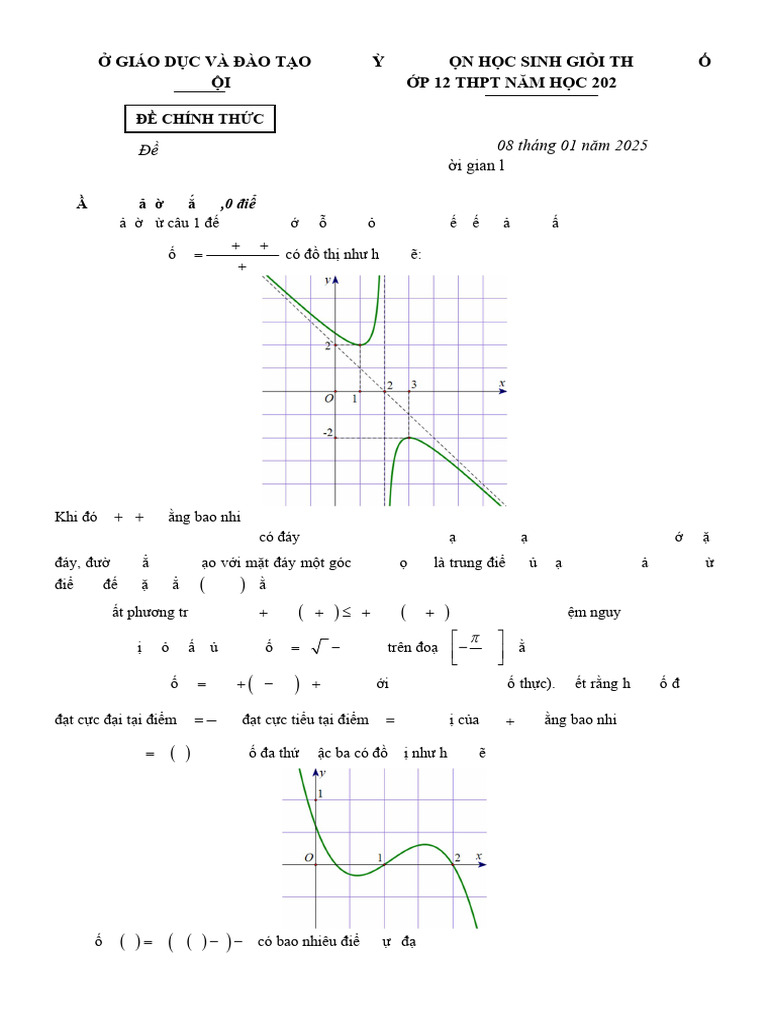 De Chon Hoc Sinh Gioi Toan 12 THPT Nam 2024 2025 So GDDT Ha Noi | PDF