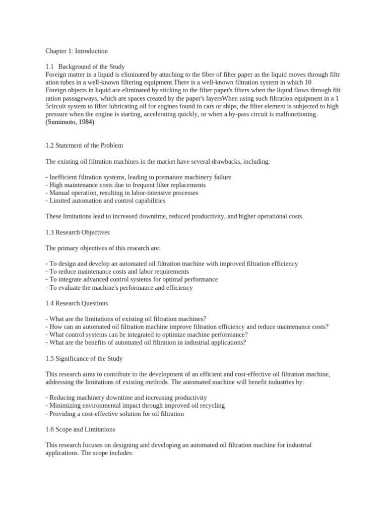 Chapter 1 for Our Group | PDF | Filtration | Machines