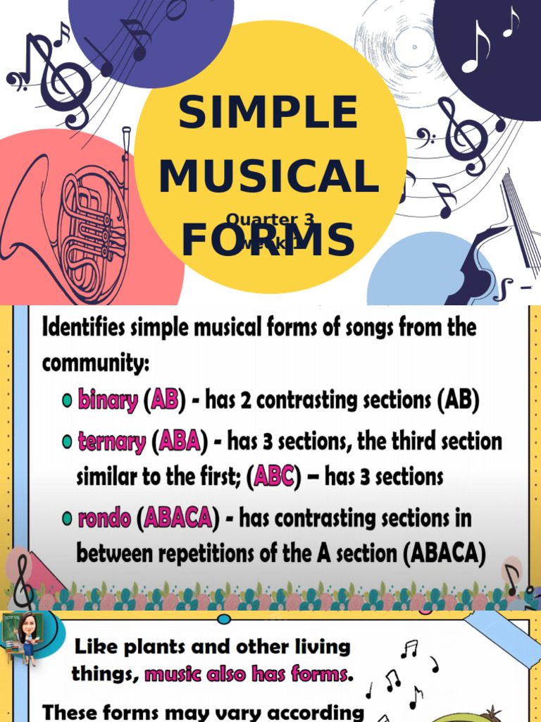 MUSIC 6 Q3 Lesson 1 - Simple Musical Forms | PDF