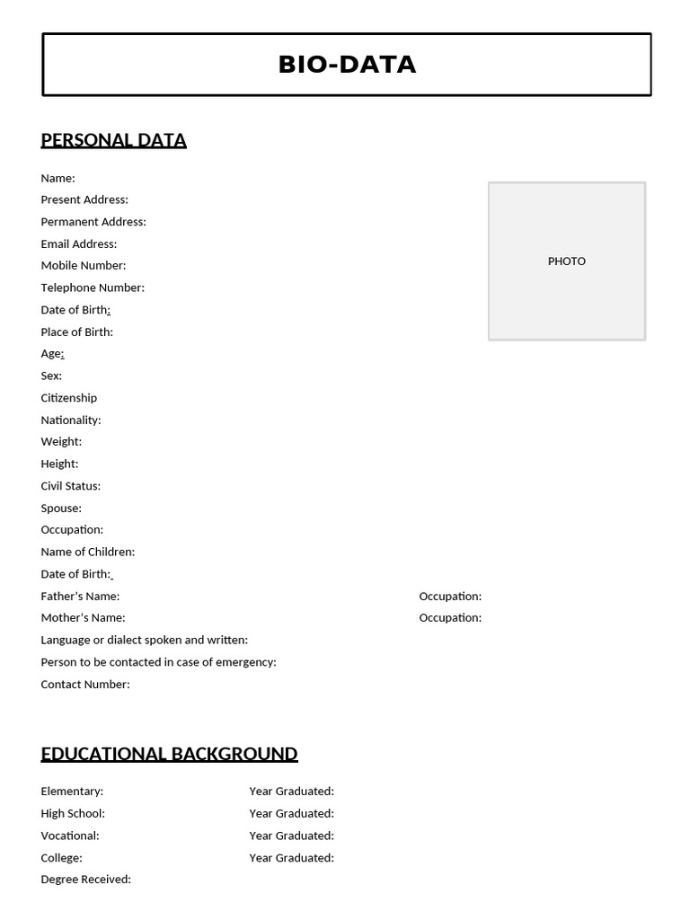 Student-Biodata-Form-38 | PDF