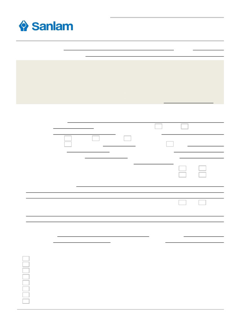 Sanlam Funeral Insurance Claim Form | PDF | Insurance | Affidavit
