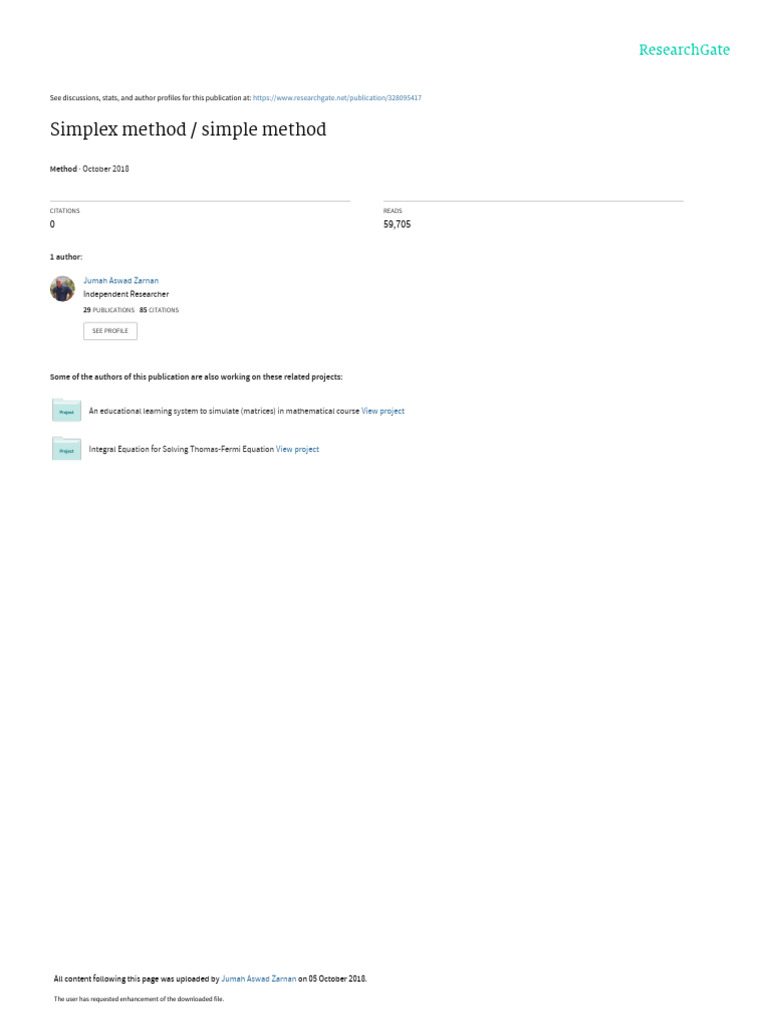 Simplexmethod-Lec.-2 (1) (2) (Original) | PDF | Mathematical Optimization | Theoretical Computer ...