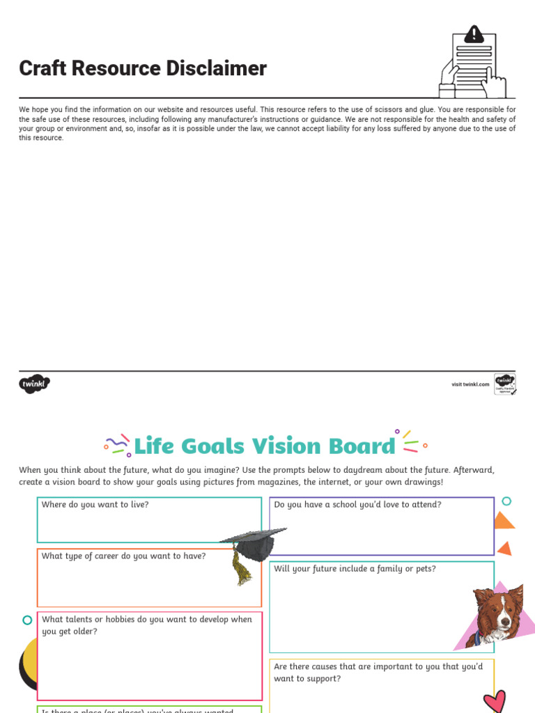 Color Life Goals Vision Board | PDF