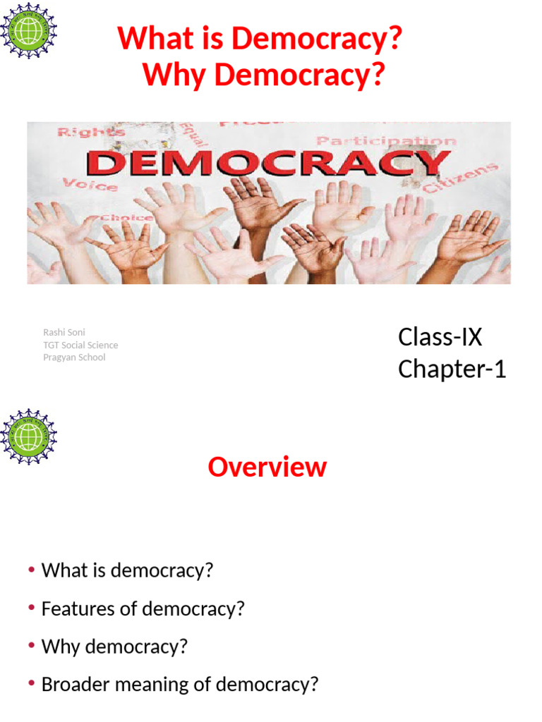 Chapter 1- Democracy | PDF | Democracy | Political Ideologies
