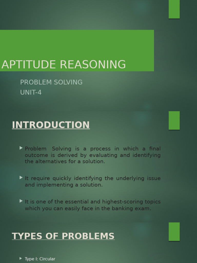 APTITUDE REASONING-3 | PDF