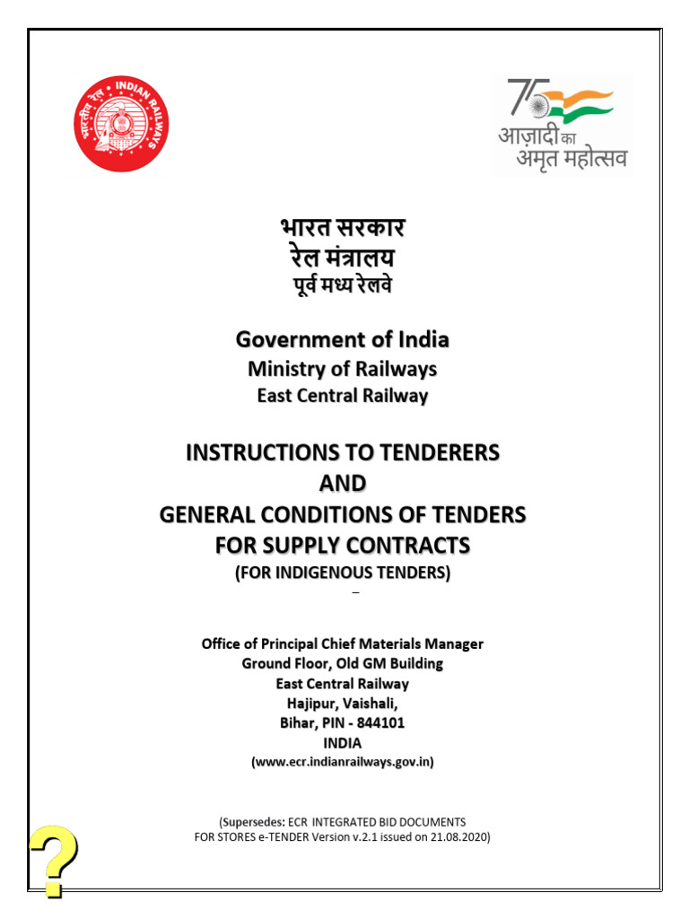 E-Tender Guidelines for Indian Railways | PDF | Money
