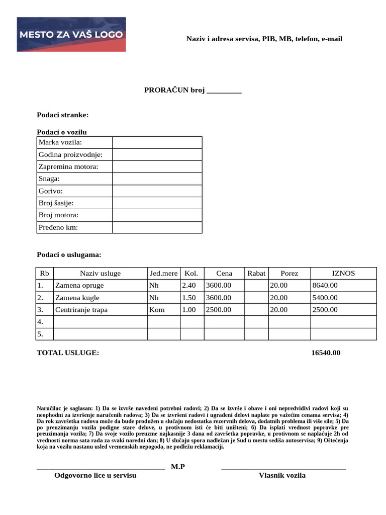 Primer Proracuna | PDF
