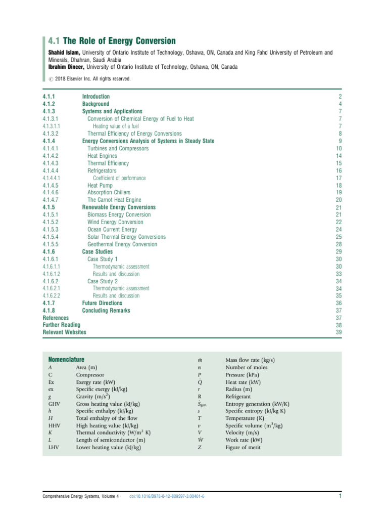 Comprehensive Energy Systems Vol4a Energy Conversion Compress | PDF ...