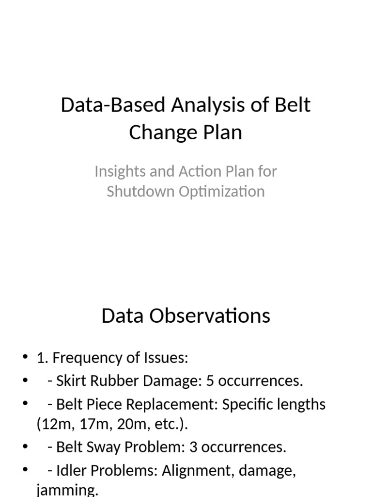 Data Based Belt Change Analysis | PDF