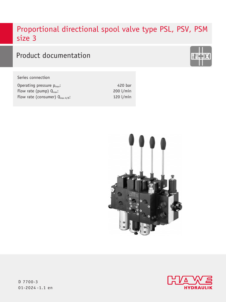 Proportional Valves PSL/PSV/PSM Overview | PDF | Valve | Pump