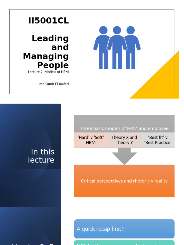 LMP Lecture 2 HRM Models_daf12cf9e40e2fb7b1e36ac23bb93292 | PDF | Cost ...