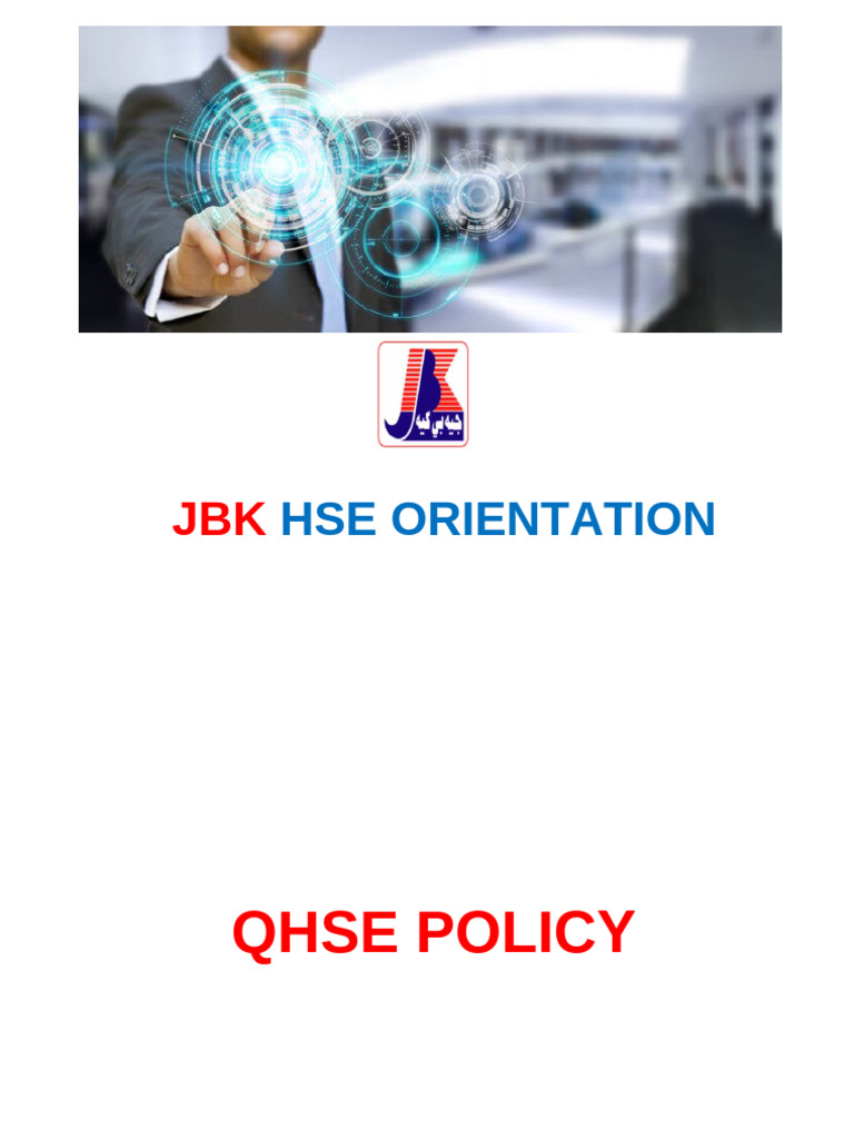 JBK HSE Orientation and Safety Guidelines | PDF | First Aid | Safety