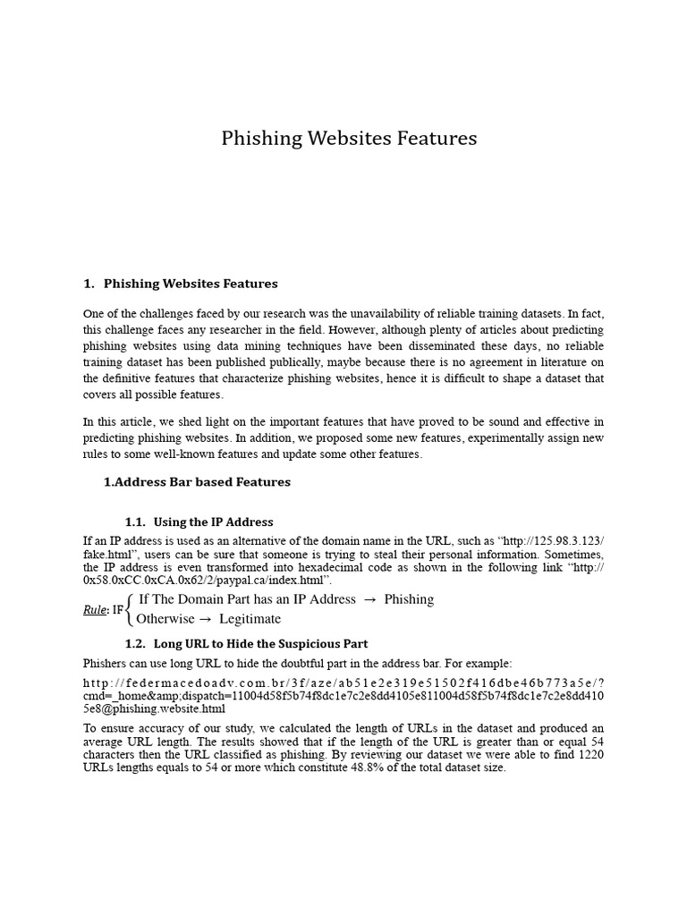Phishing Websites Features | PDF | File Transfer Protocol | Port ... Phishing Websites Features | PDF | File Transfer Protocol | Port ...