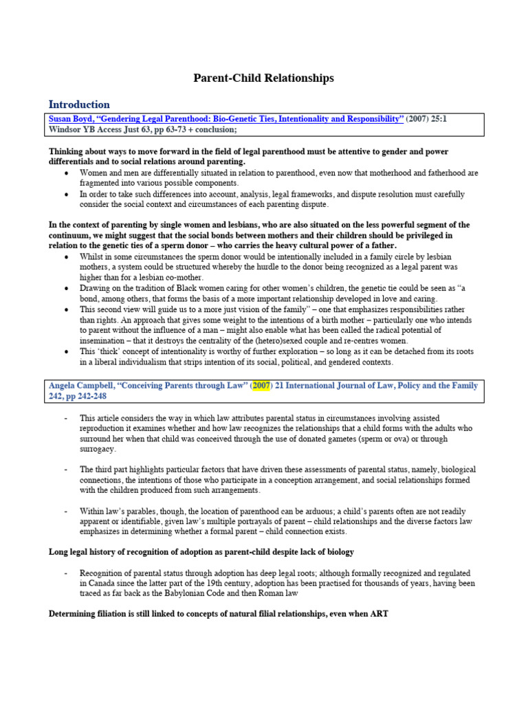 Parent-Child Relationships | PDF | Surrogacy | Parent