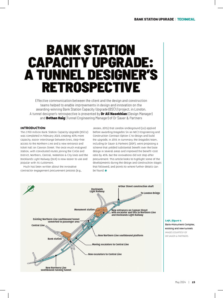 Tunnel Design Insights: Bank Station | PDF