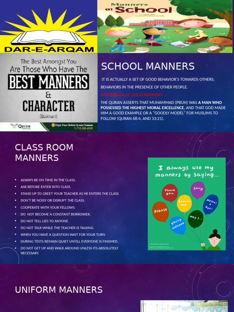 SCHOOL MANNERS | PDF