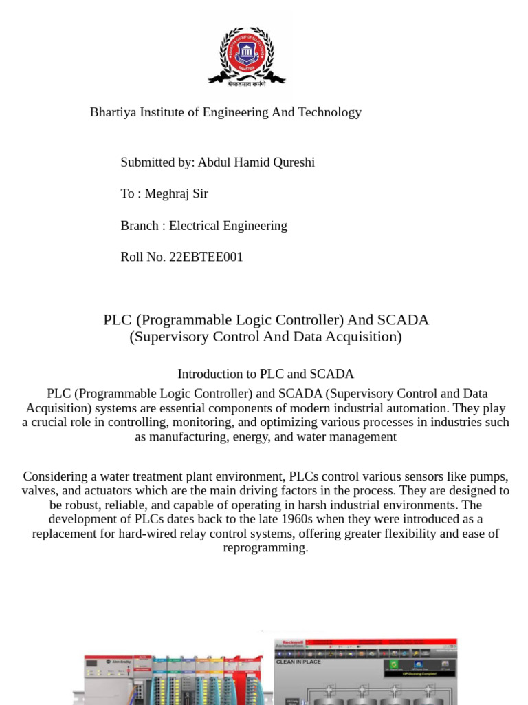 PLC and Scada (Abdul Hamid) | PDF | Programmable Logic Controller | Scada