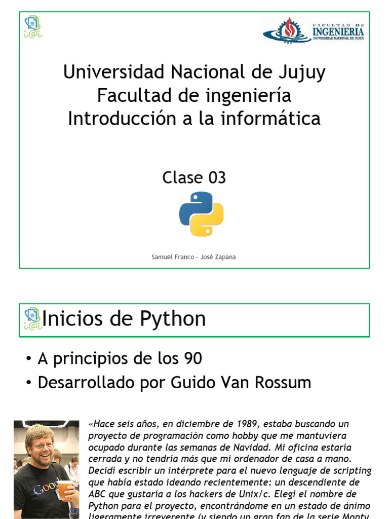 IiTE03-Introducción a Python | PDF