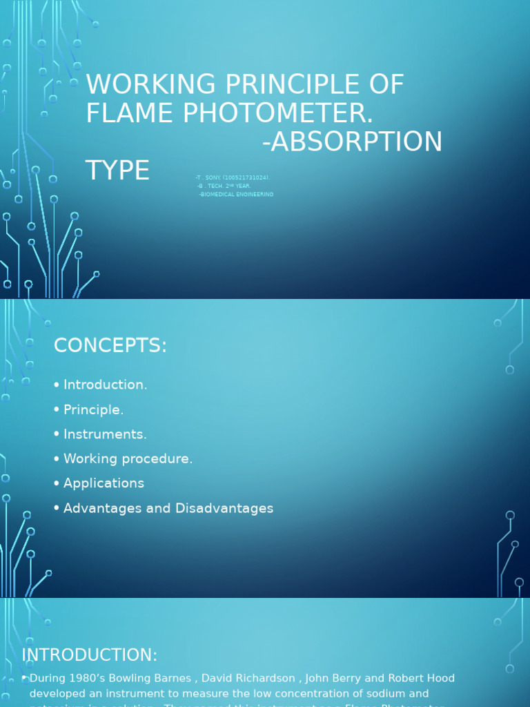 Working Principle of Flame Photometer | PDF | Emission Spectrum ...