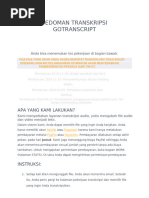 Gotranscript Transcription Guidelines (Adapted For Bahasa Indonesia ...