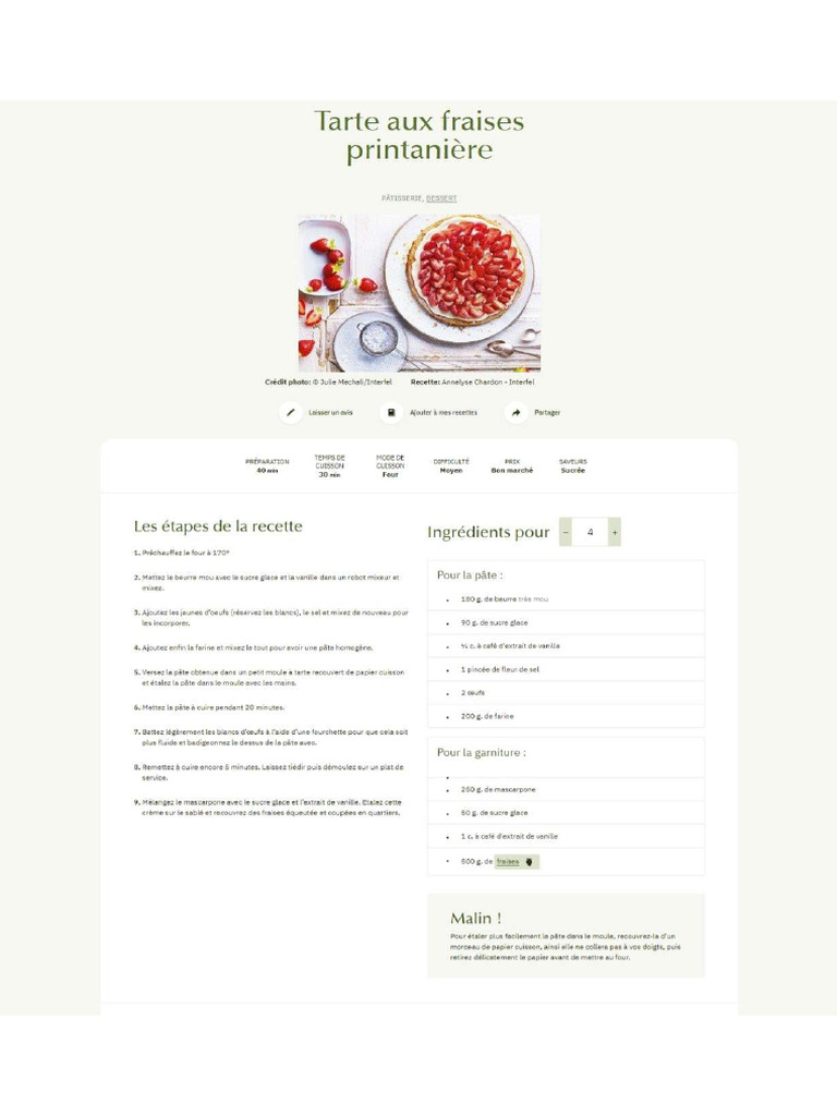 Recette 3 Tarte FR | PDF