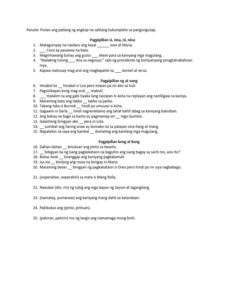 GAWAIN-tamang Gamit NG Salita | PDF