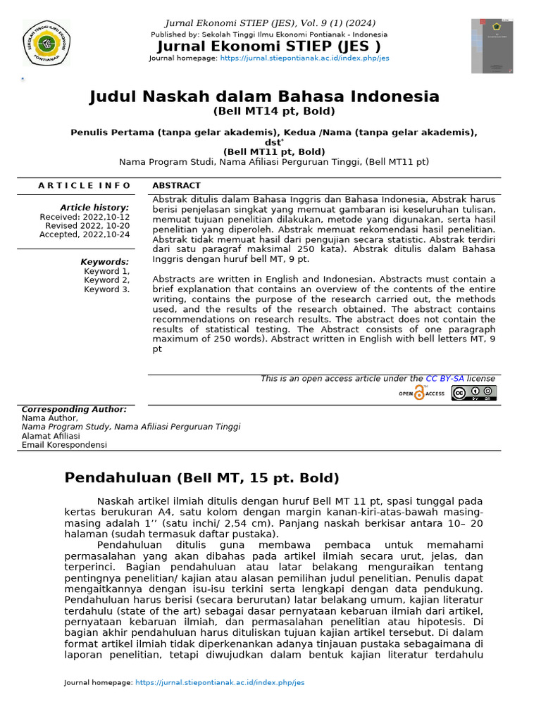 Template JES Baru rev1 | PDF