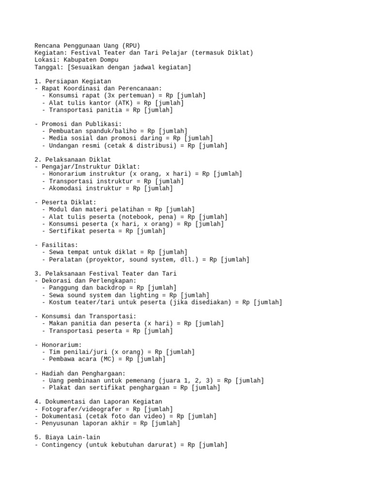 Konsep Rancangan RPU | PDF