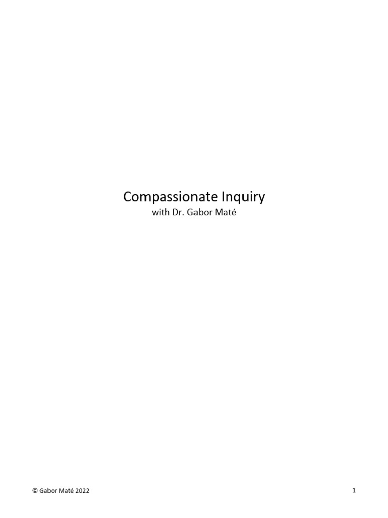Compassionate Inquiry Handout | PDF | Empathy | Compassion