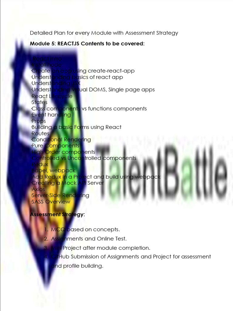 Module 5 ReactJS Coursebook | PDF | Computing | Software