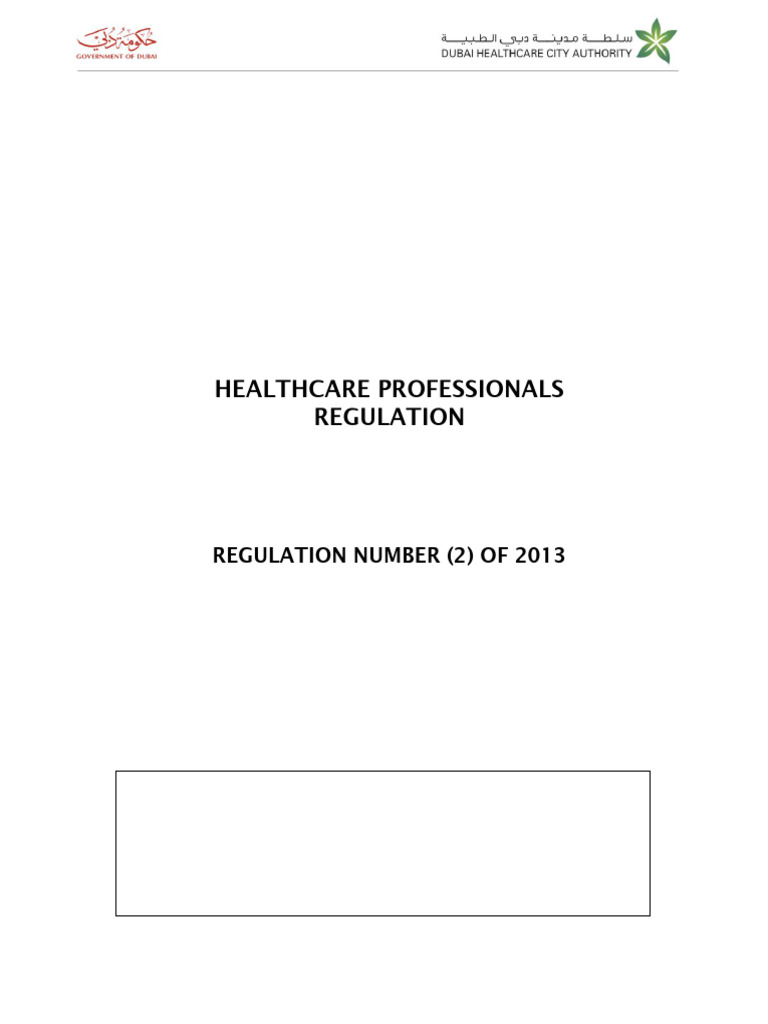 5-Healthcare Professionals Regulation | PDF | Health Care | License