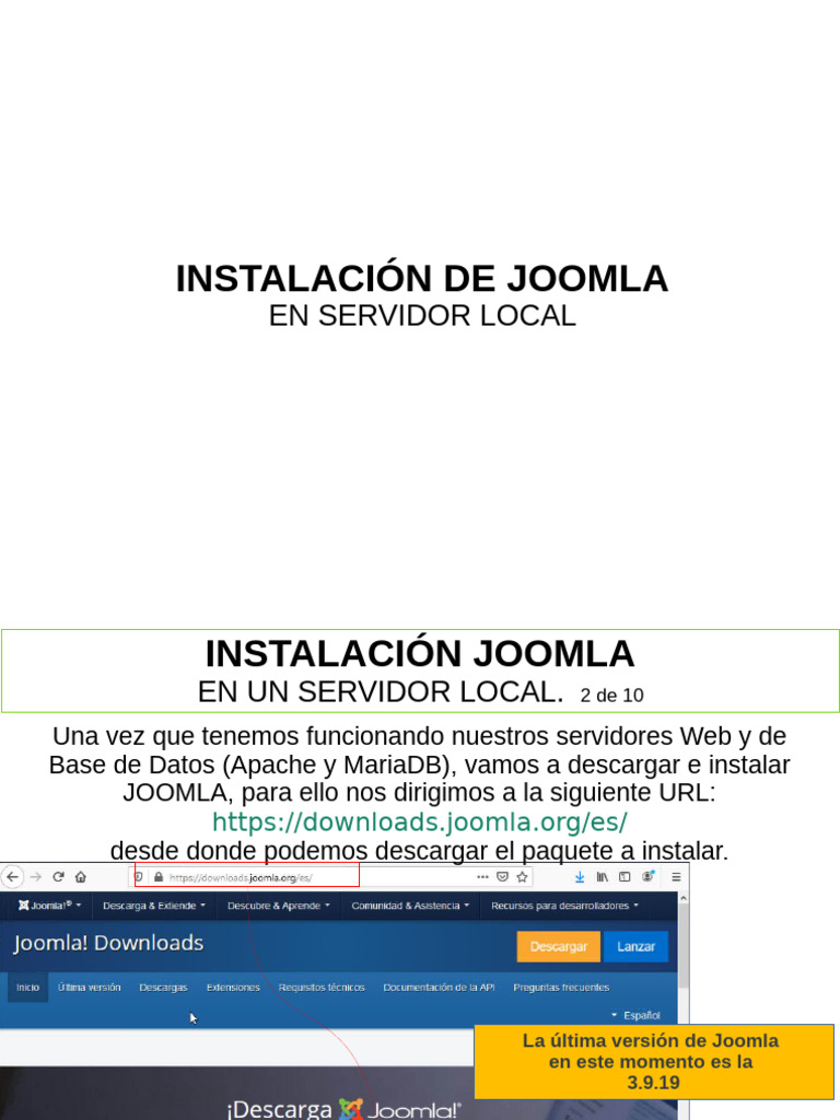 Guía: Instalar Joomla Localmente | PDF | Servidor HTTP Apache | Joomla