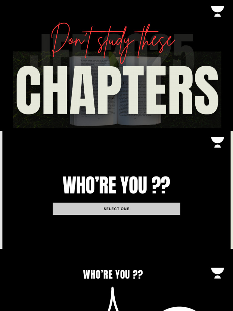 Skip These Chapters - Jee 2025 | PDF | Physical Sciences