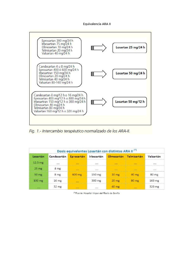 Equivalencia ARA II | PDF