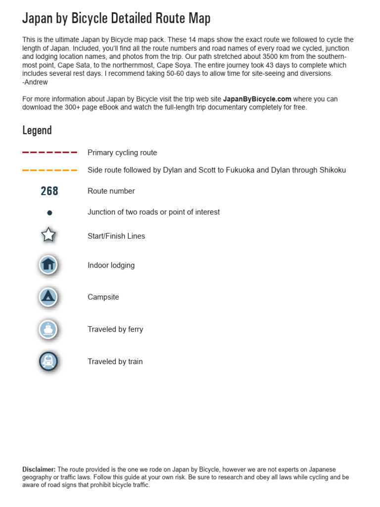 JbyB Detailed Route Map | PDF | Cycle Sport | Aerobic Exercise