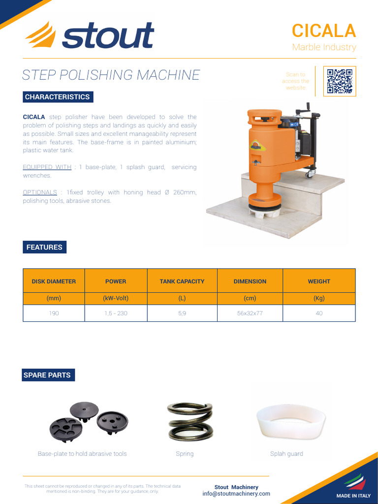 CICALA Step Polisher Specifications | PDF