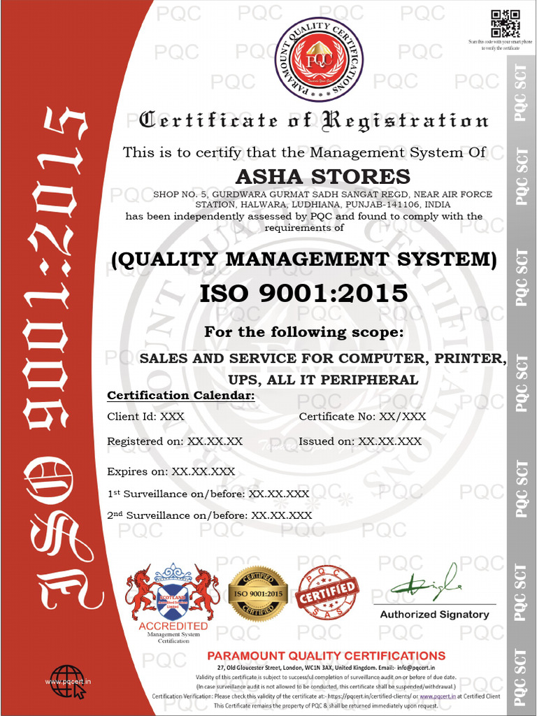 9001 - Asha Stores | PDF