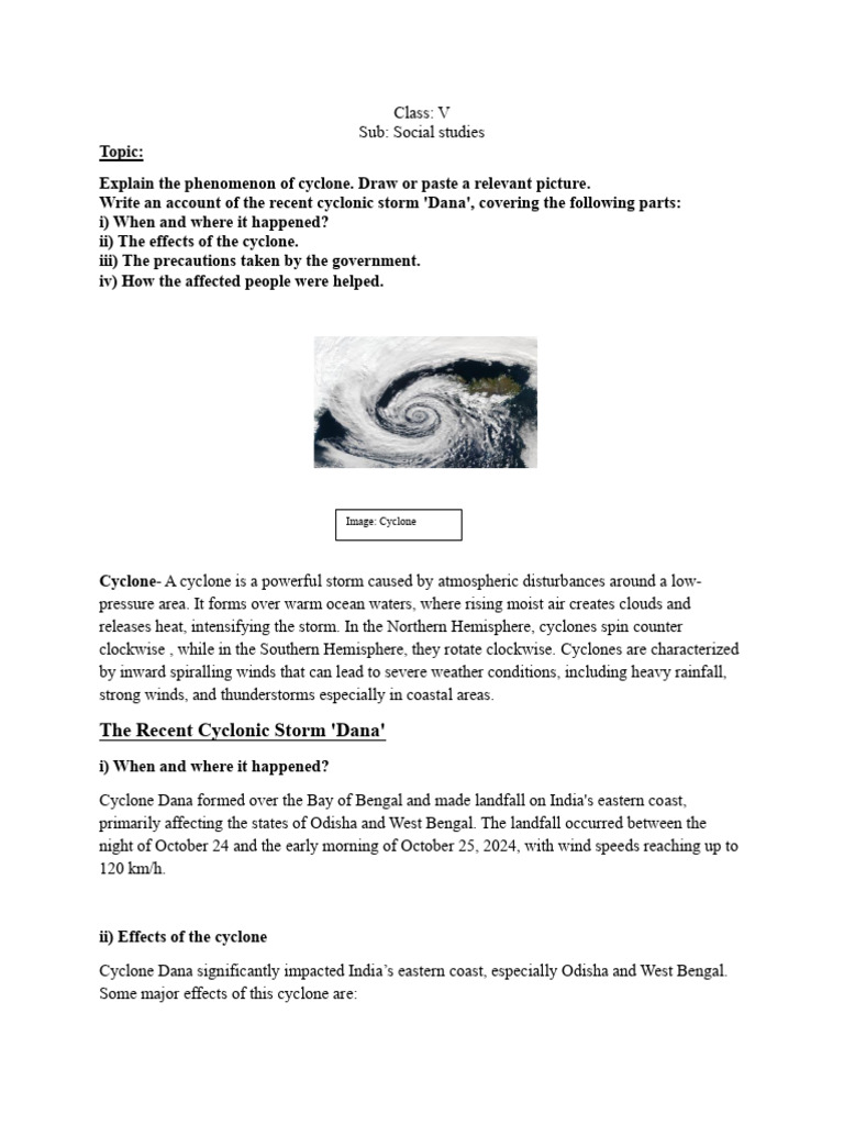 Cyclone Dana Impact & Response | PDF | Cyclone | Tropical Cyclones